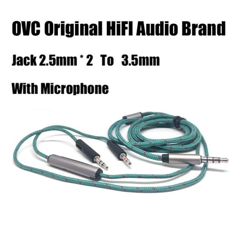 Promo Premium Branded Headphone Aux Cable Dual 2.5mm To 3.5mm Universal ...