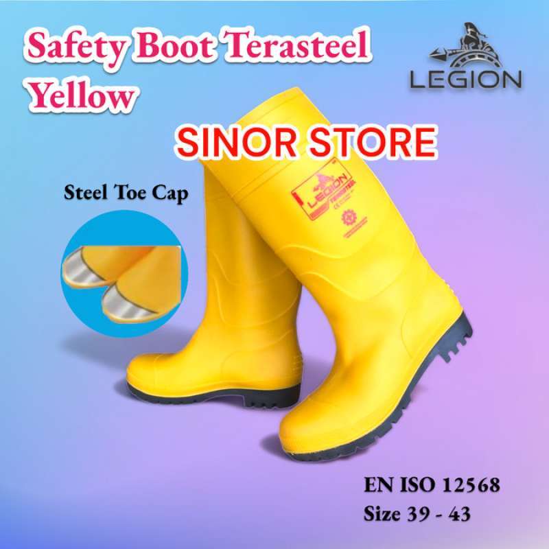 Promo Sepatu Boot Rubber Safety Legion Terasteel Steel Toe Proyek - 39 ...