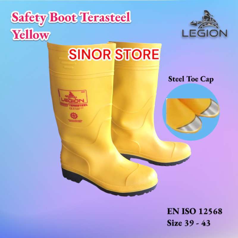 Promo Sepatu Boot Rubber Safety Legion Terasteel Steel Toe Proyek - 39 ...
