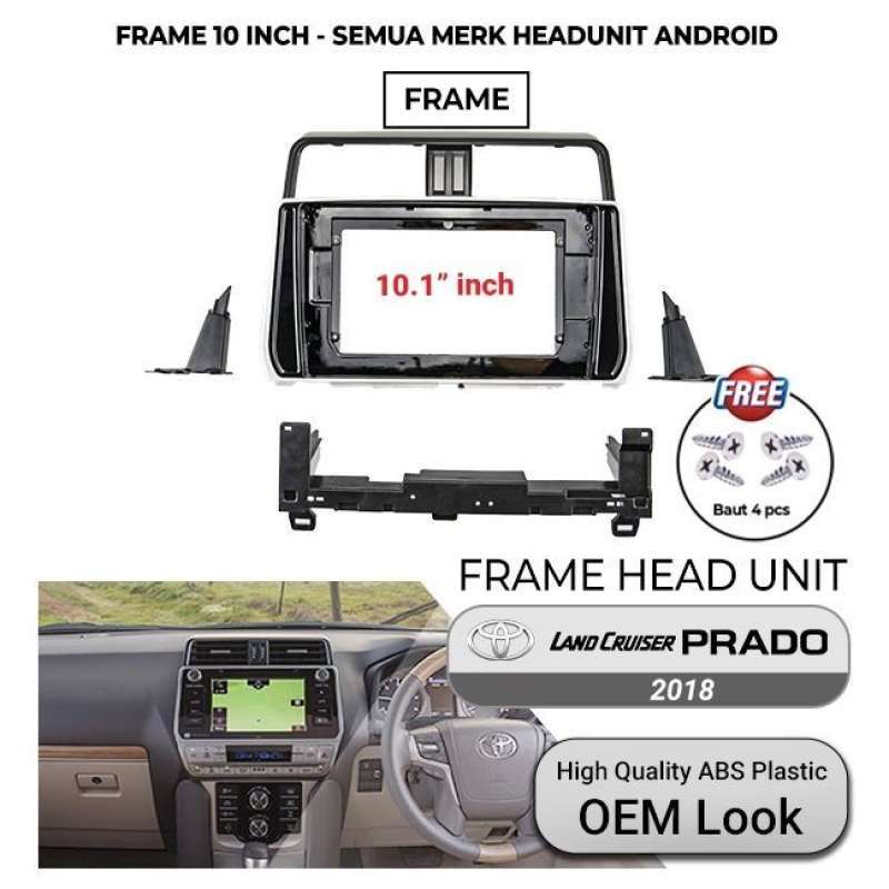 Promo Frame Head Unit Toyota Land Cruiser Lc Prado 2018-2022 Diskon 23% ...