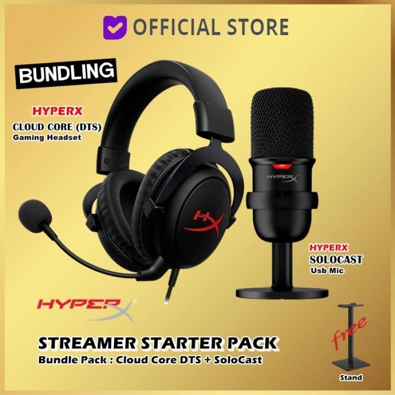 Promo Hyperx Streamer Starter Pack Cloud Core Headset & Solocast Usb ...