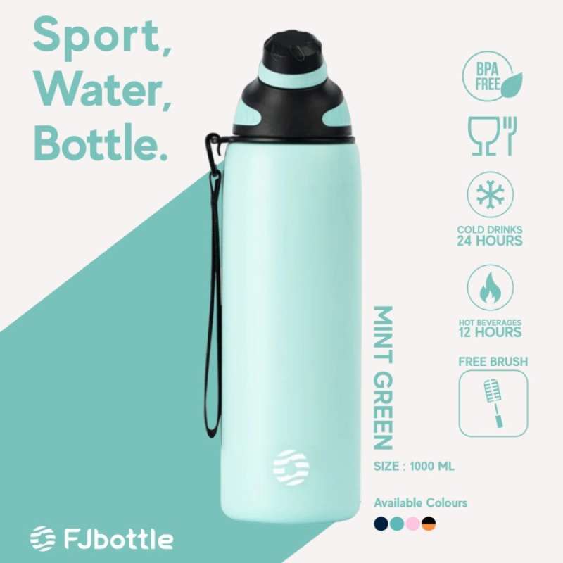 Jual Fjbottle - Botol Minum Olahraga Tahan Panas Dan Dingin 1 Liter ...