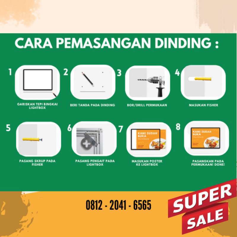 Jual Lampu Display Slim Light Box Frame A1 | A2 | A3 | A4 | A5 | 60x120 Cm - 60x120cm Di Seller ...