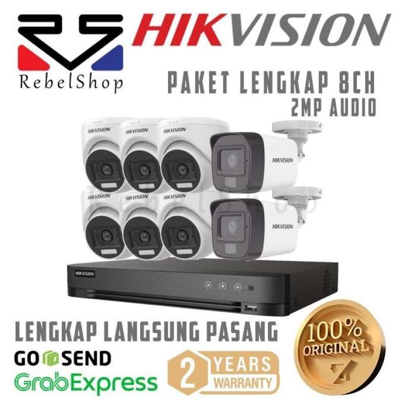 Promo Promo Paket Lengkap Hikvision Cctv Analog 8 Channel 8 Camera 2mp ...