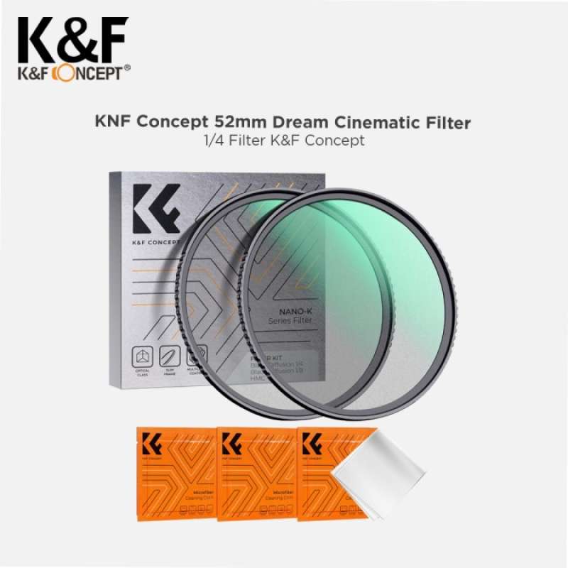 Promo Knf Concept 52mm Dream Cinematic Nano-k Filter Black Mist 1/4 + 1 ...
