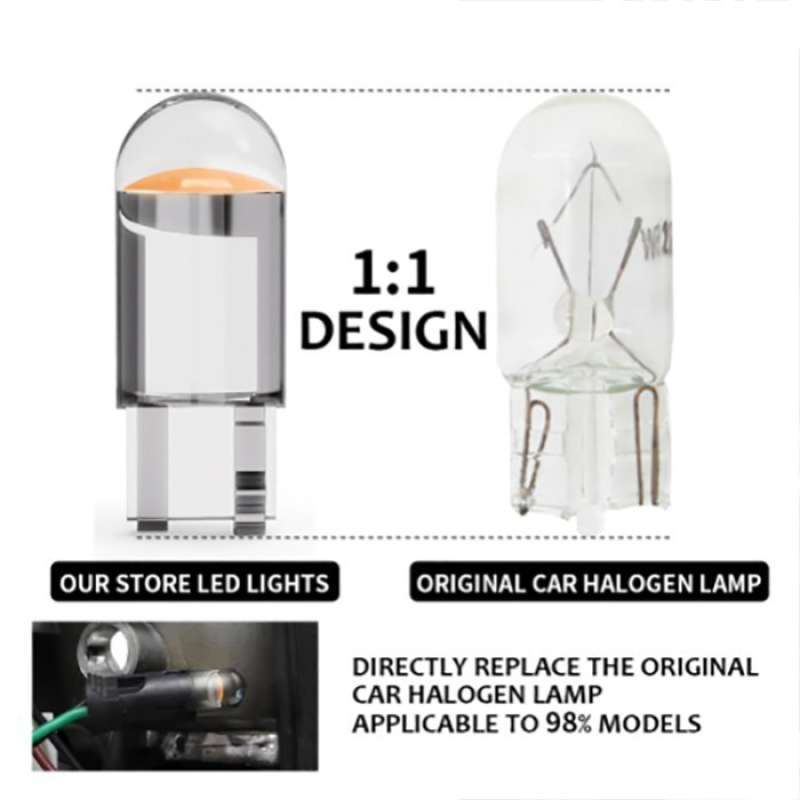 Jual Lampu Led T10 Resin Full Kaca 360 Lampu Senja Lampu Plat Led ...