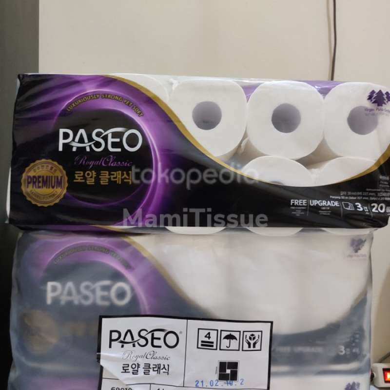Promo Paseo Royal Classic Tissue Toilet Roll Core Emboss 20 Rolls 275 ...