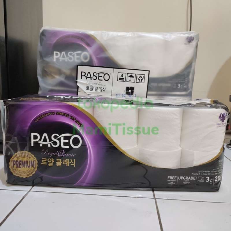 Promo Paseo Royal Classic Tissue Toilet Roll Core Emboss 20 Rolls 275 ...