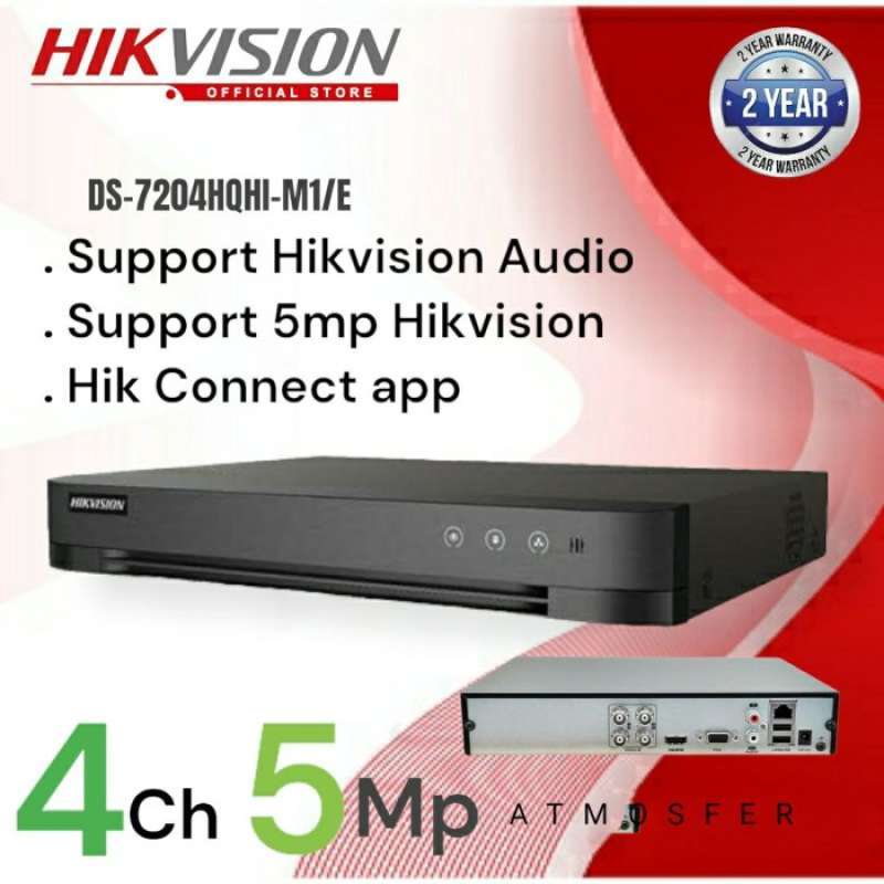 Jual Dvr Hikvision 4ch 7204hqhi-k1/e Support Audio Resmi - Hardisk 4tb Di Seller Winter ...