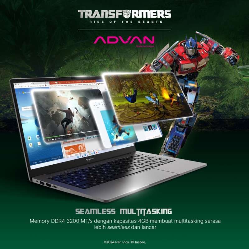 Promo Advan Tbook X Transformer Laptop 14 Inch Intel N100 4gb / 128gb ...