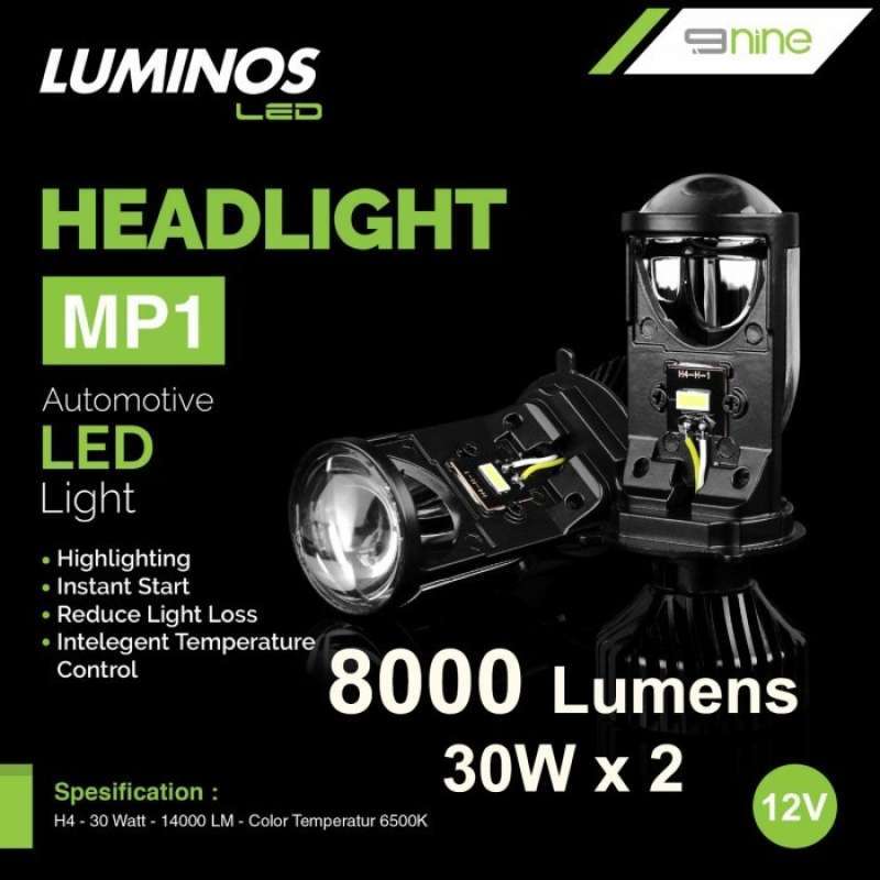 Promo Promo- Luminos Lampu Led Motor Dan Mobil H4 Hi-low Mini Projector ...