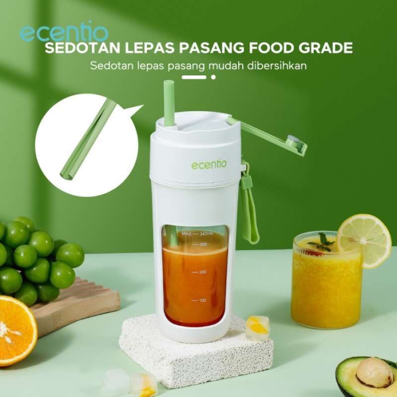 Jual Ecentio Portable Electric Juicer Straw Cup 10 Mata Pisau 340ml Di Seller Circlet ...