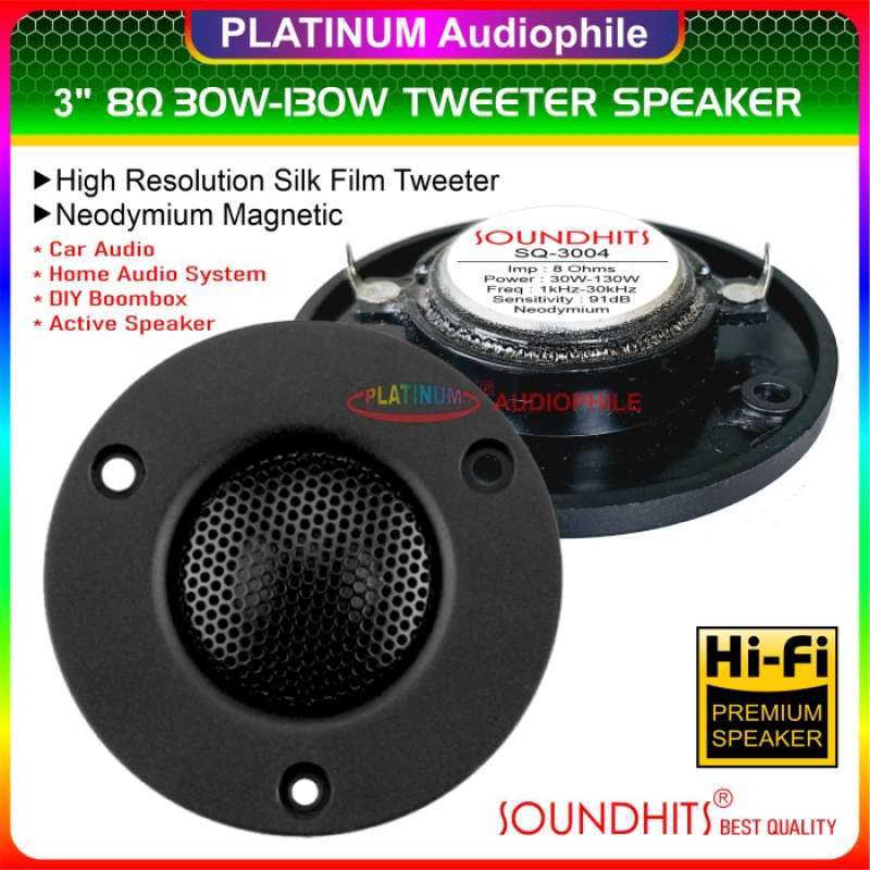 Jual Tweeter 3 Inch 8 Ohm 130 Watt Dome Silk Film Neodymium 3 Tweter Di ...