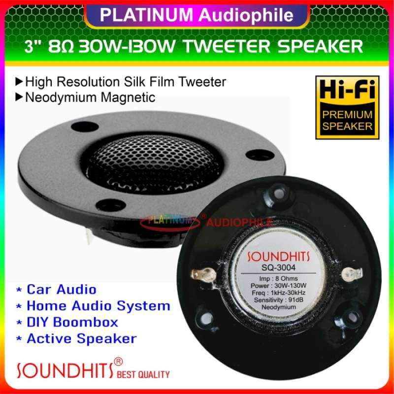 Jual Tweeter 3 Inch 8 Ohm 130 Watt Dome Silk Film Neodymium 3 Tweter Di ...