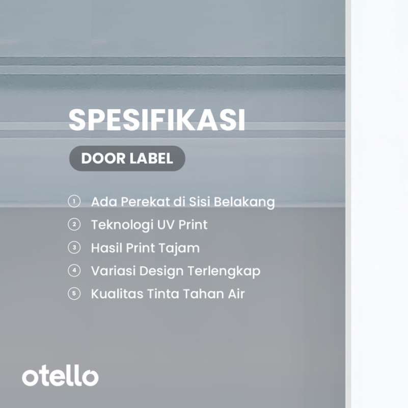 Jual Otello Label Sticker Dorong Tarik Icon Unik Sign Acrylic Signage ...