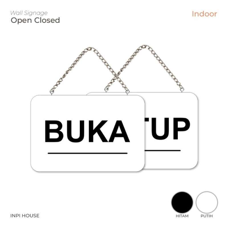 Jual Papan Tanda Buka Tutup Toko - Buka Tutup Wall Decor - Sign System ...
