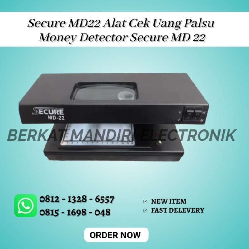 Jual Secure Md22 Alat Cek Uang Palsu / Money Detector Secure Md 22 Di ...