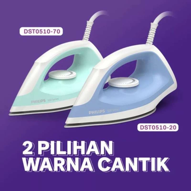 Jual Philips Dst0510 Setrika Kering Tapak Non-stick Biru Hijau Anti ...