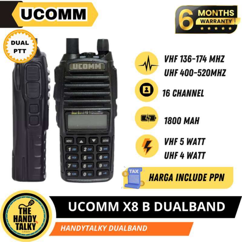 Jual Handy Talky Ucomm X8-b X8b Dual Band New Garansi Resmi Postel Di ...