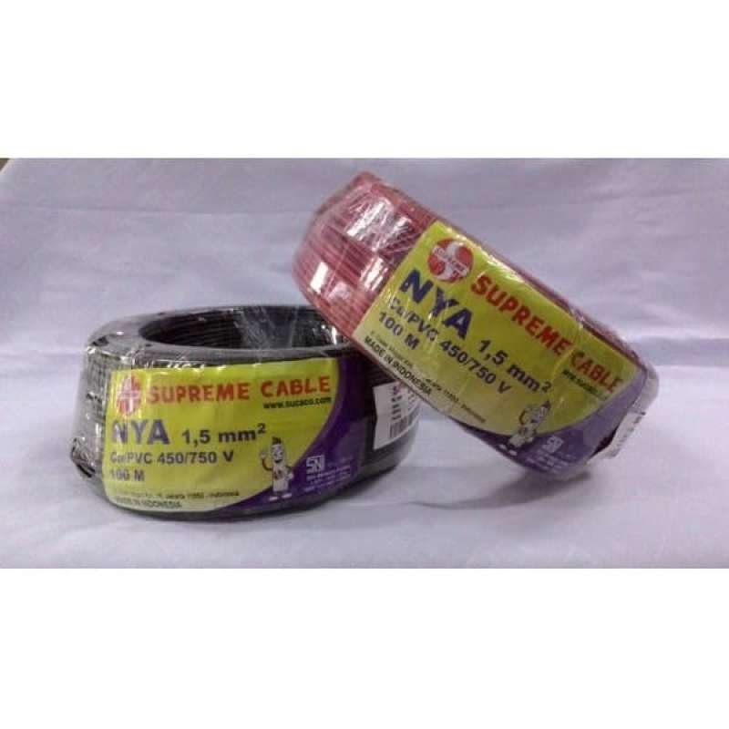 Promo Kabel Listrik Supreme Nya 1x1.5 1 X 1.5 1x1,5 1 X 1,5 1.5mm 100 Meter - Hitam Diskon 23% ...