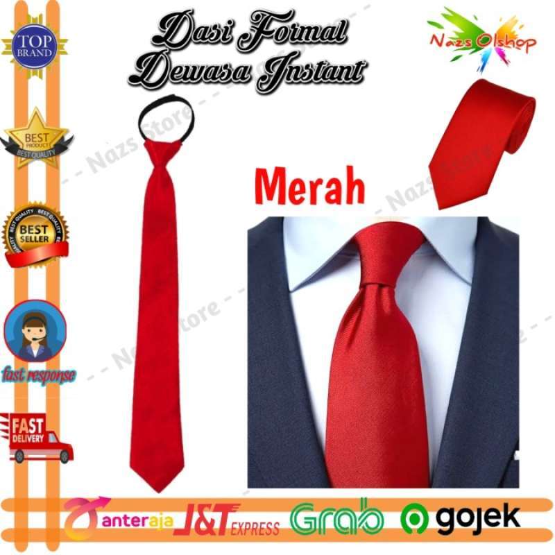 Jual Dasi Dewasa Kerja Formal Simpul Dengan Perekat Instant Langsung ...