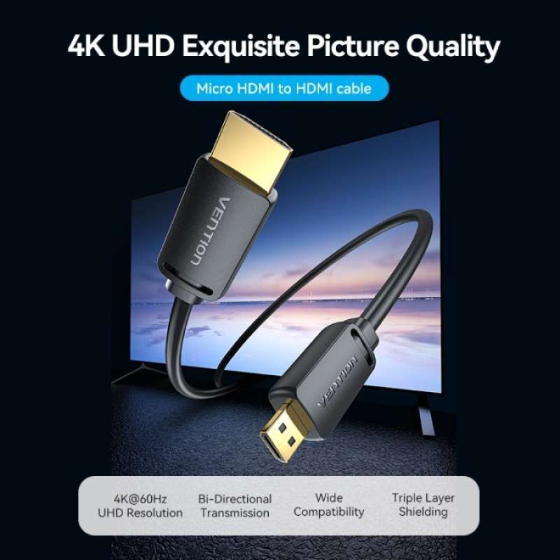 Jual Vention Kabel Hdmi Tipe D Kamera Sony A5000 A5100 A6000 A6300 ...
