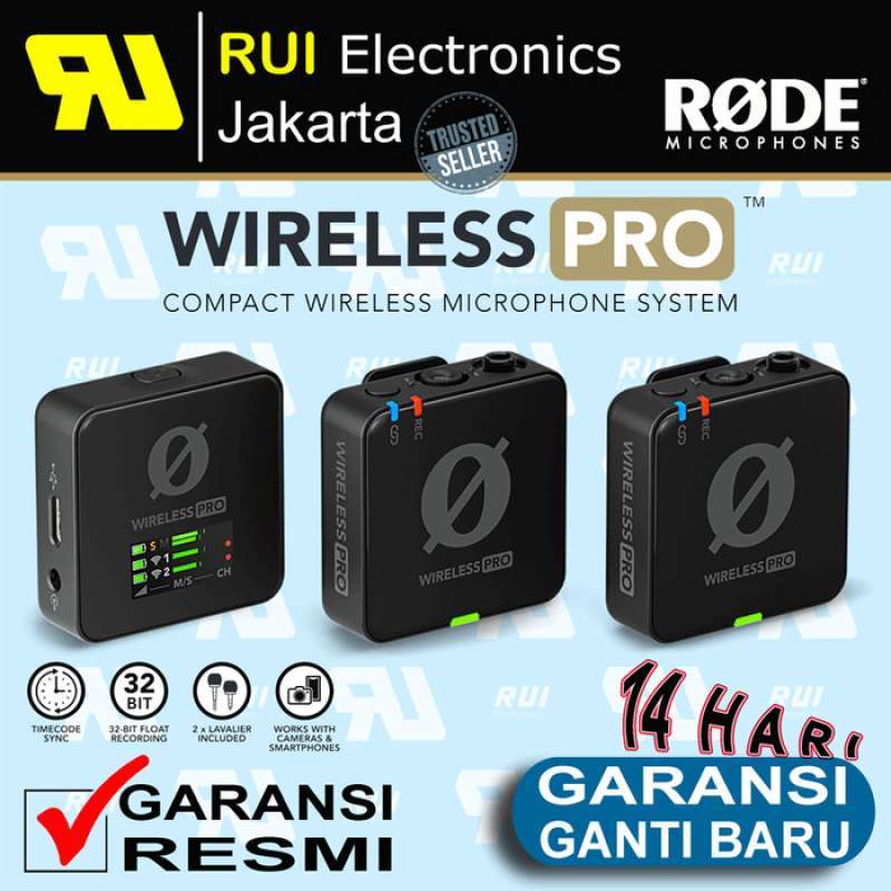 Jual Rode Wireless Pro 2 Person Clip On Microphone Wireless System Di ...