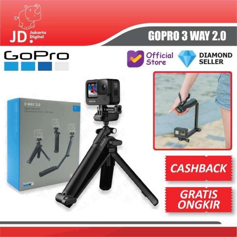 Jual Gopro 3 Way 2.0 New Grip Arm Tripod Monopod Tongsis Stick Original Di Seller Circlet ...