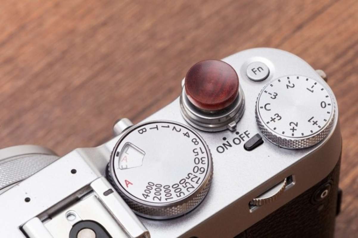 Jual Wooden Wood Concave Surface Shutter Release Button For Fujifilm ...
