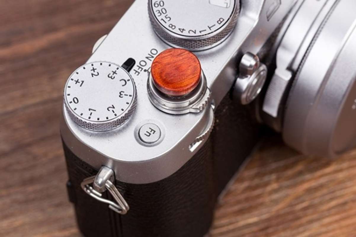Jual Wooden Wood Concave Surface Shutter Release Button For Fujifilm ...