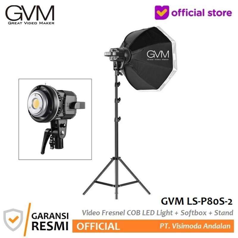 Promo Gvm Ls-p80s-2 Video Fresnel Cob Led Light With Lightstand ...