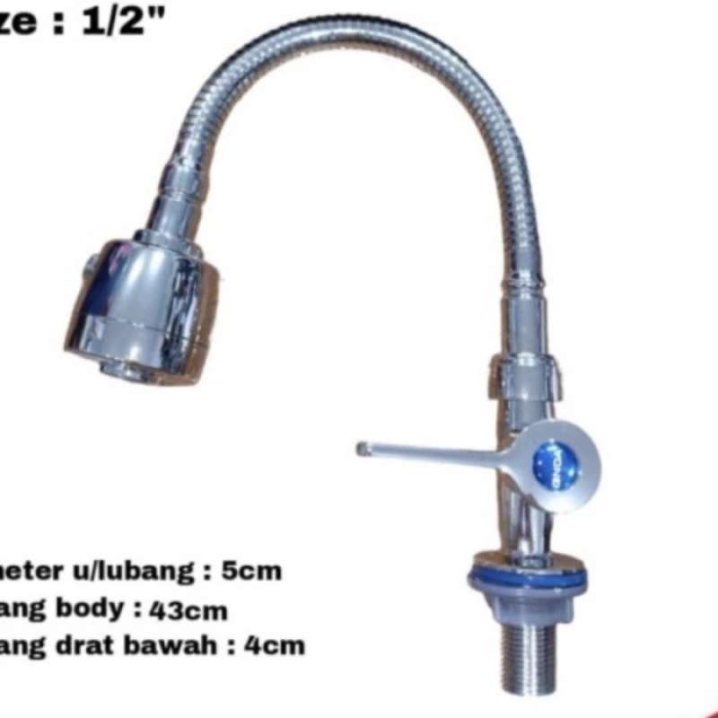 Promo Kran V-tul Keran Cuci Piring Angsa Fleksibel Flexible Vtul Meja ...