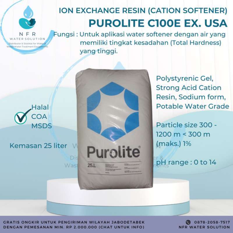 Promo Ion Exchange Resin Cation Softener Purolite C100e Diskon 23% Di ...
