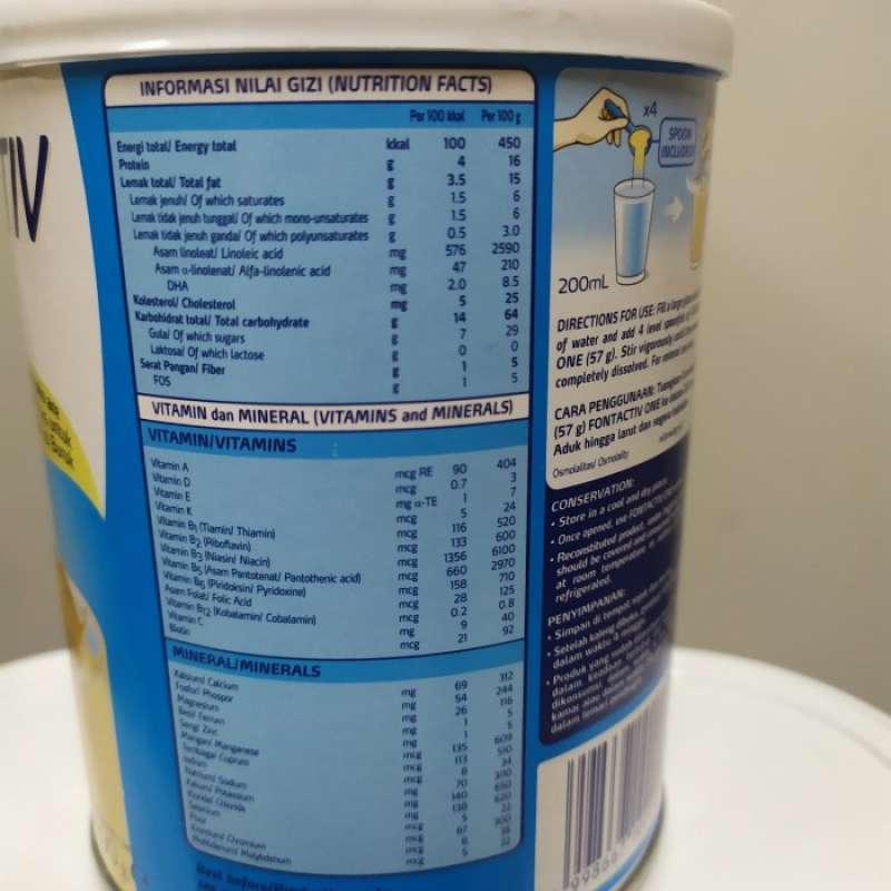 Jual Susu Fontactive One 400 Gr( Mengtasi Kurang Gizi Misalnya Manula ...