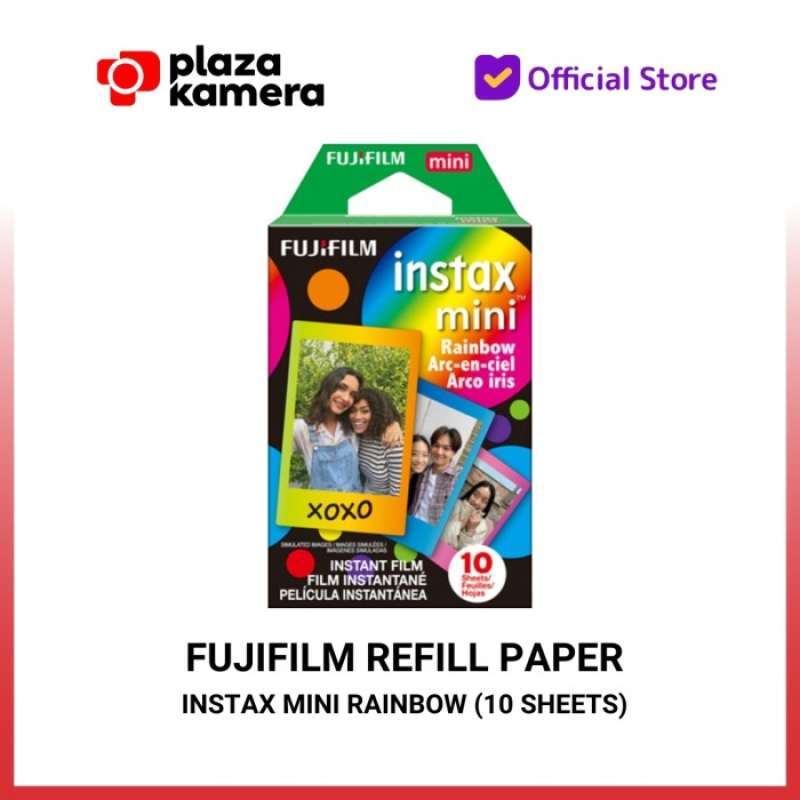 Jual Fujifilm Refill Film Paper Instax Mini Instant 10 Sheet - Rainbow ...