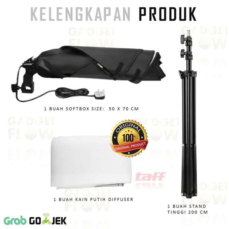 Jual Paket Softbox Payung Diffuser Fotografi Lighting Tripod Non Bohlam ...