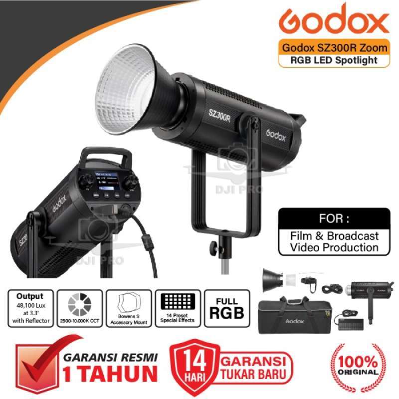 Jual Godox Sz300r Zoom Rgb Led Spotlight - Lampu Studio Sz 300r Rgb Led ...