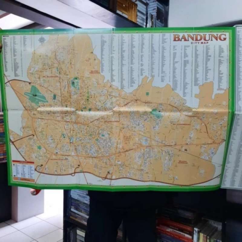 Jual Peta Kota Bandung , Travel Map Kota Bandung Dilengkapi Indeks. Di ...