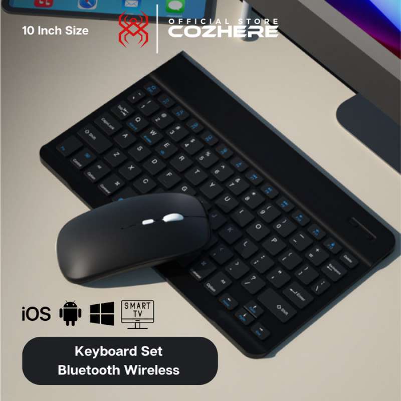 Promo Keyboard Mouse Wireless Bluetooth Set Untuk Android Pc Diskon 23% ...