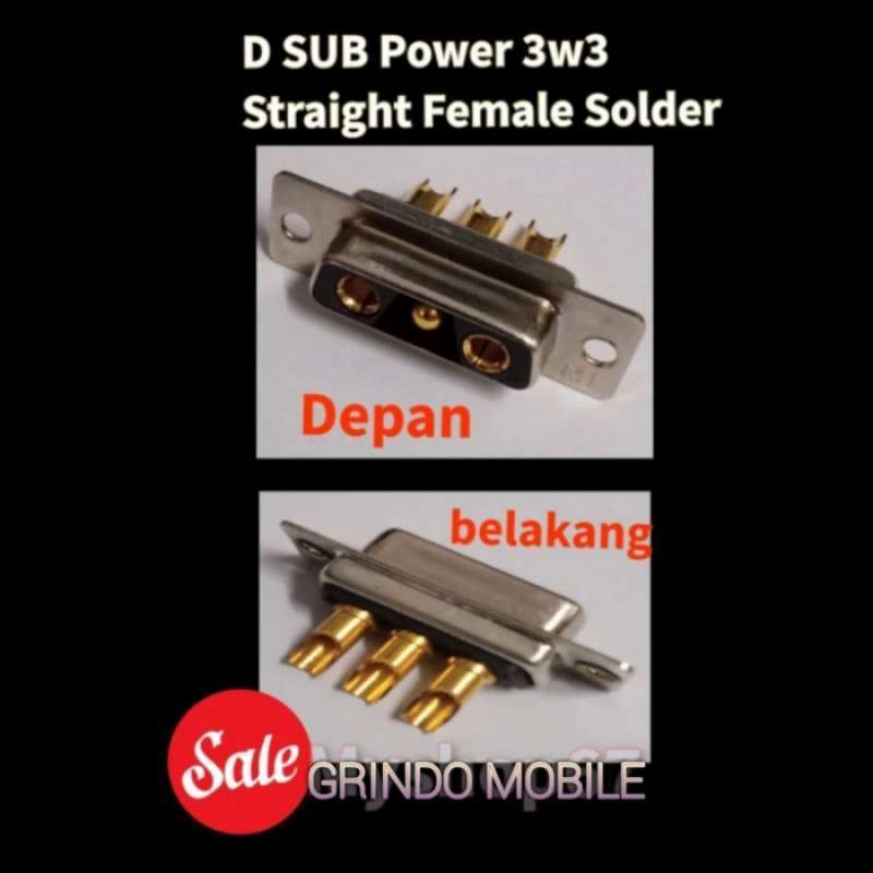 Promo Konektor D Sub Power 3 Pin Female Straight 30a 3w3 Diskon 23% Di Seller Lepimu Store ...