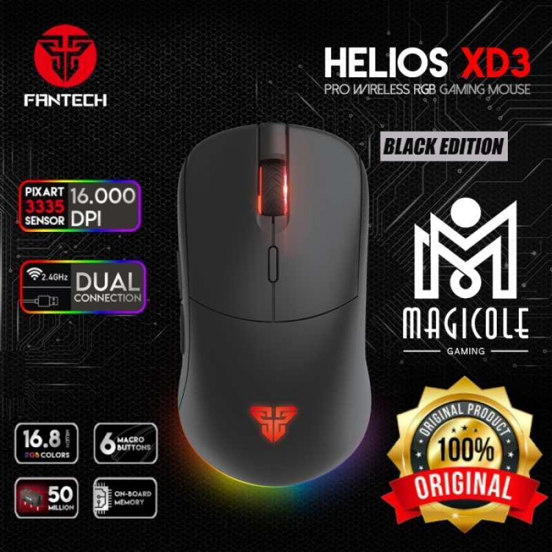 Promo Helios Xd3 Wireless Mouse Gaming Rgb Dual Mode Diskon 23% Di ...
