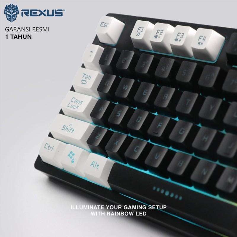 Jual Rexus K9e Battlefire Full Gaming Size Keyboard - Black-white Di ...