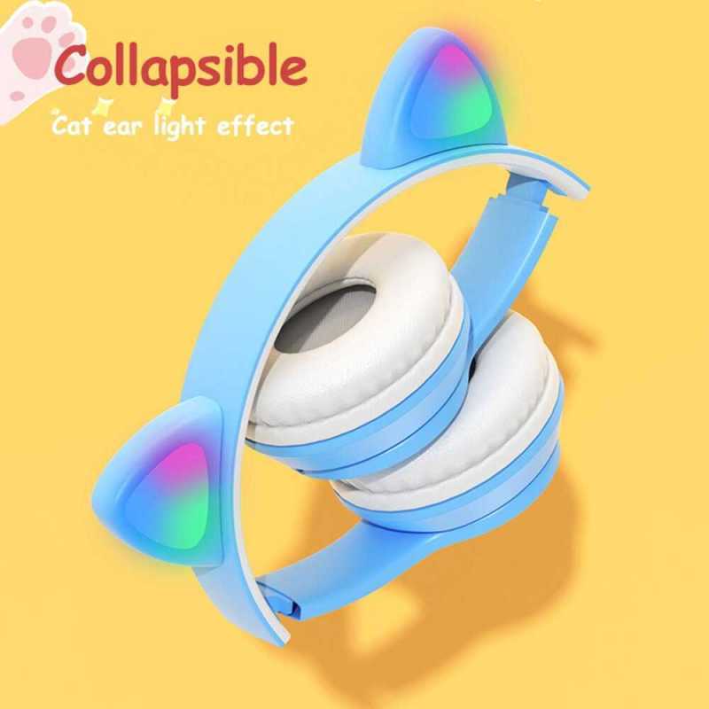 Jual Fuloophi Bluetooth Headset Headphone Telinga Kucing Cute Cat Ear ...