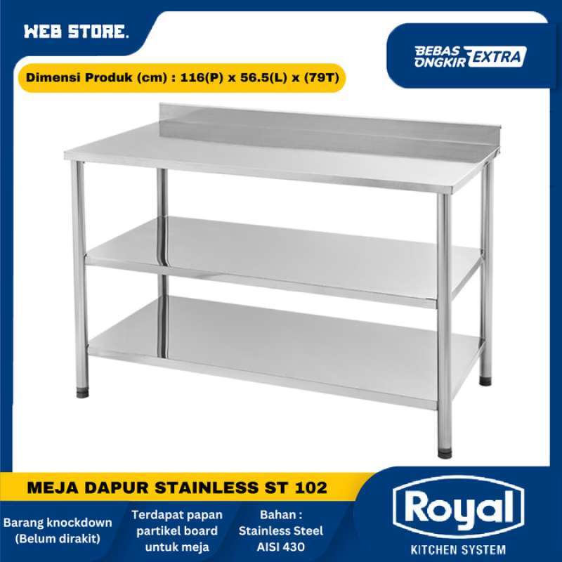 Promo Meja Dapur Restoran Jumbo Work Royal Kitchen Table St 102 ...