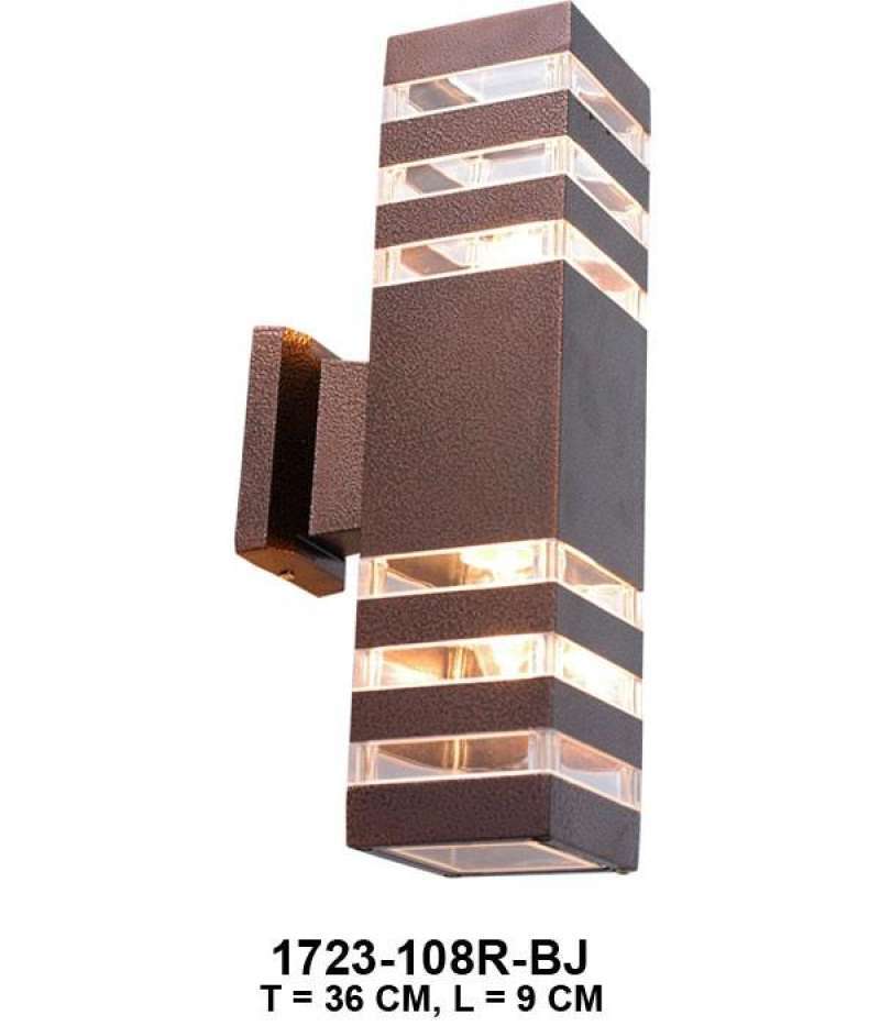 Jual Lumina- Lampu Dinding Outdoor Minimalis Model 1723-108r-bk Di ...