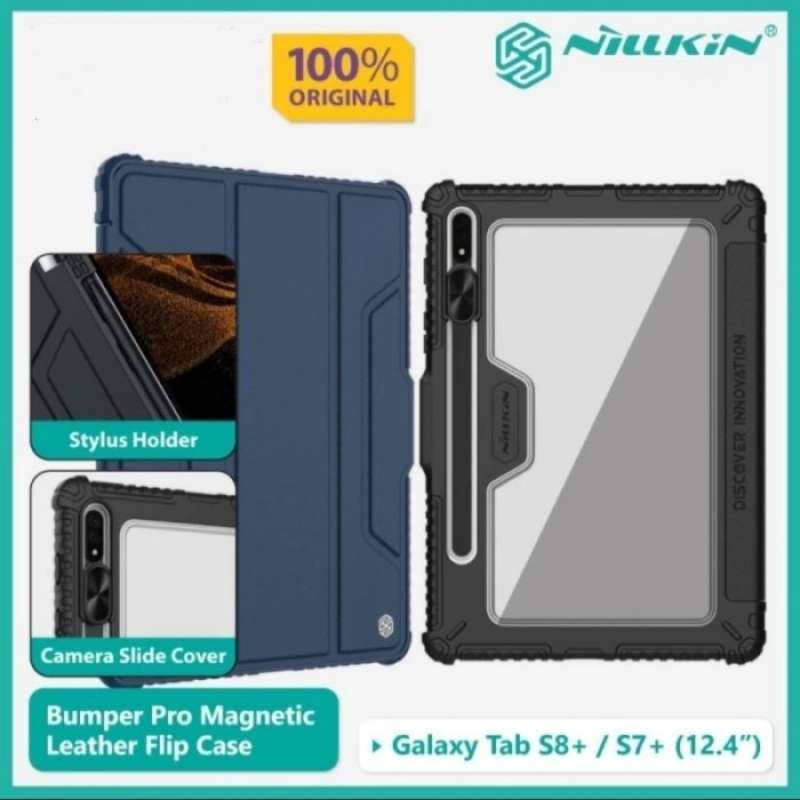 Promo Samsung Galaxy Tab S7 Plus / S8 Plus Nillkin Bumper Magnetic Case ...