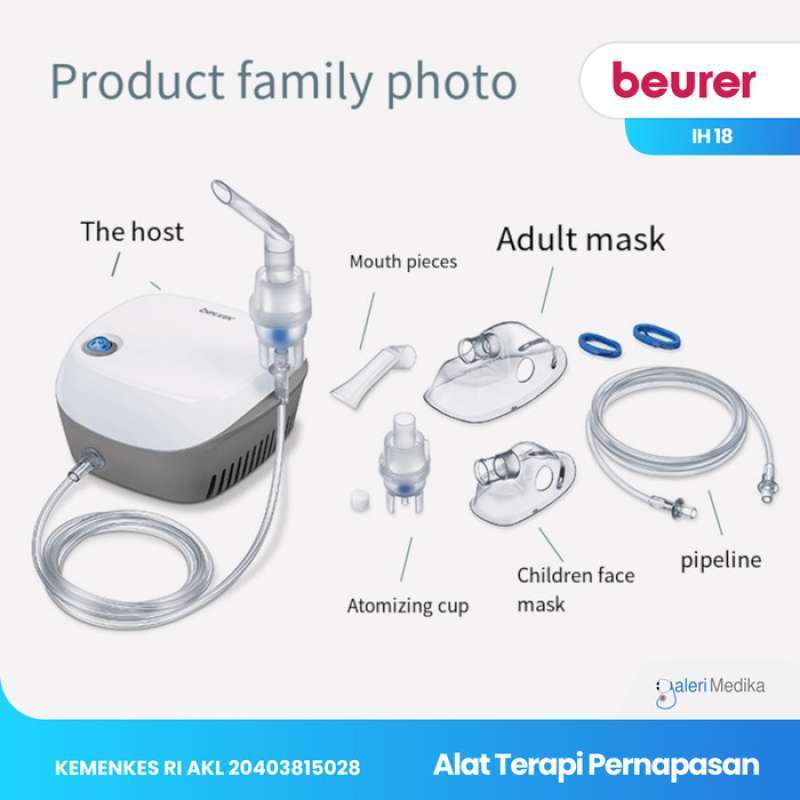 Promo Nebu Beurer Ih18 Nebulizer Compressor Alat Terapi Uap Pernafasan ...