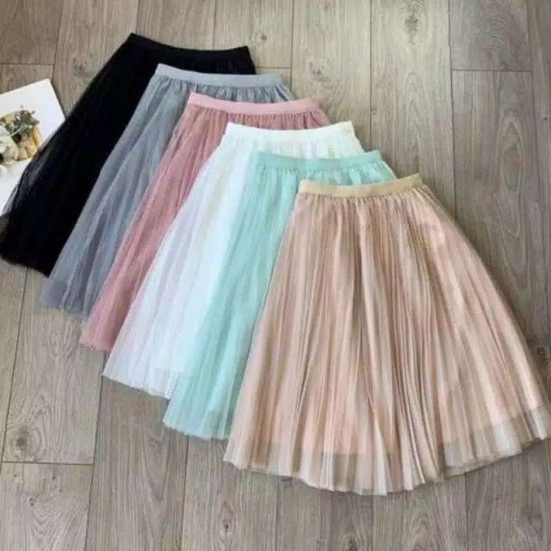 Promo Rok Tutu Dewasa Pendek Tile Tebal Hitam Moca Putih Army Pink ...