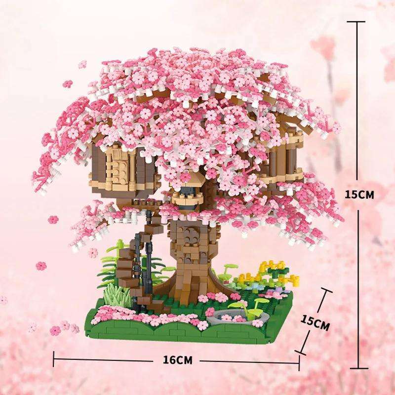 Jual Likaka Mainan Balok Susun Rumah Pohon Bunga Sakura Lego 2008 ...