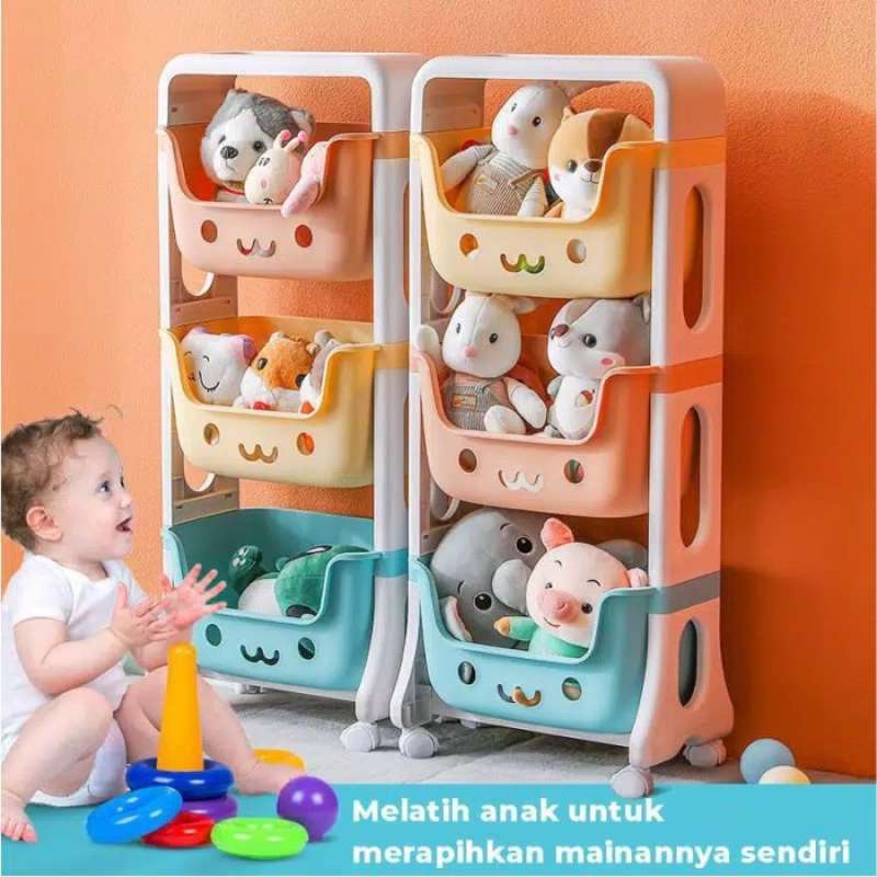 Promo Rak Roda 3 Susun Tempat Penyimpanan Mainan Multifungsi Terbaik ...